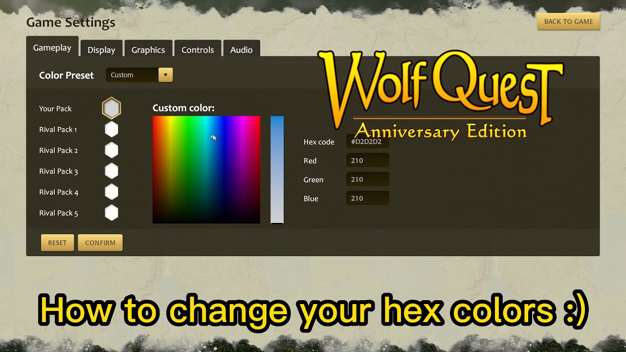 How to Change you Hex Colors WolfQuest 3 AE - YouTube
