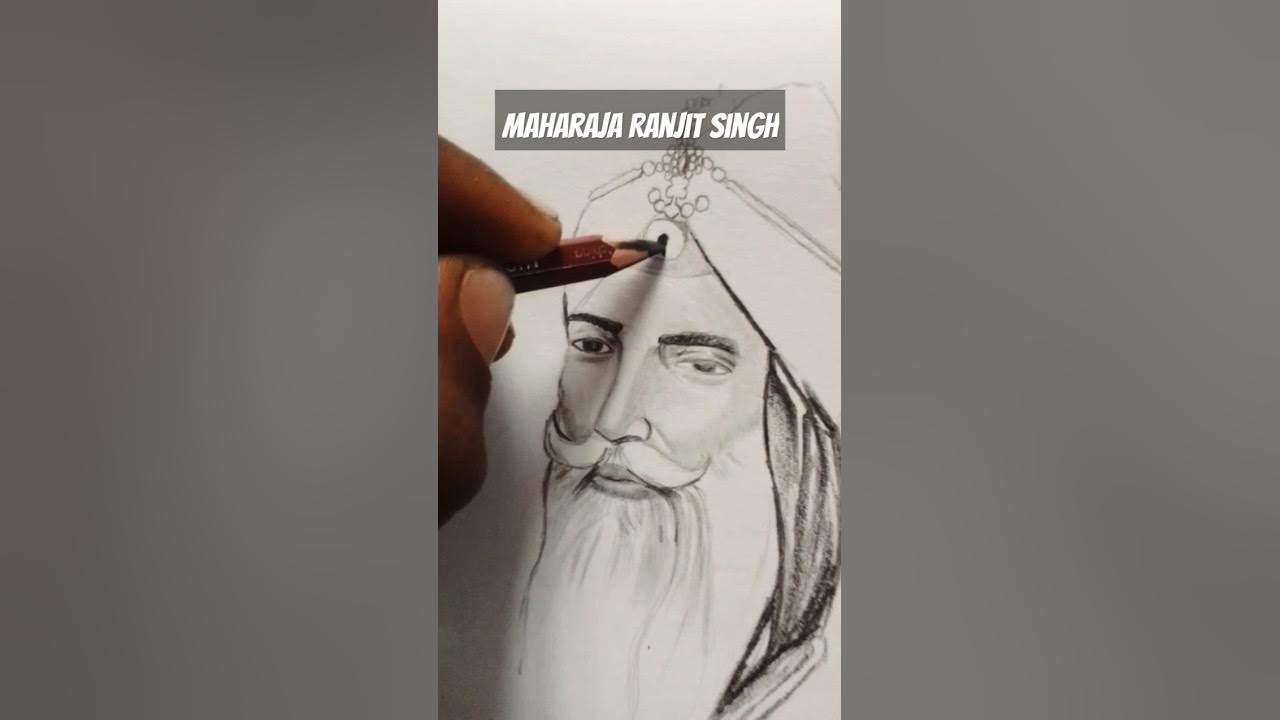 Maharaja Ranjeet Singh sketch #art #Ranjeet Singh #sketchebook #drawing - YouTube
