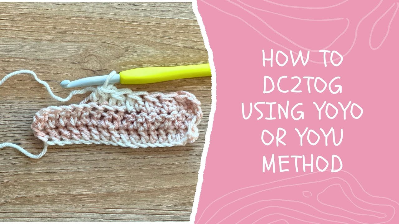 How to crochet dc2tog - YouTube