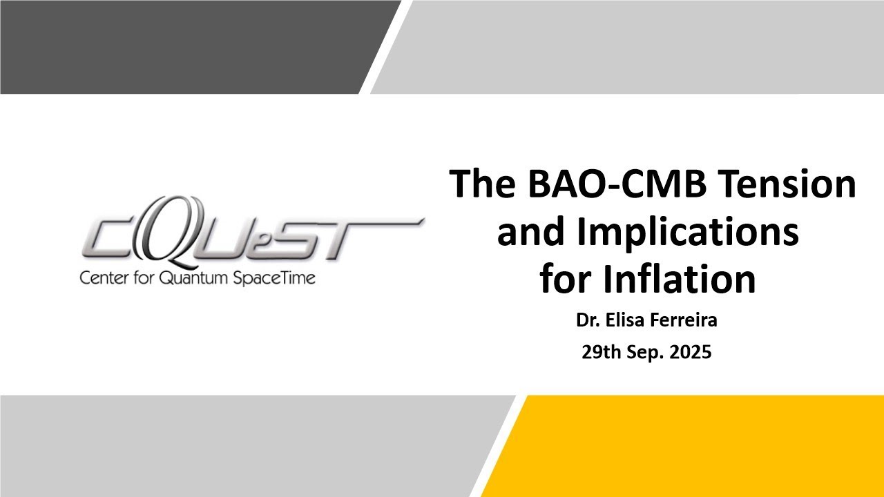 The BAO-CMB Tension and Implications for Inflation - YouTube