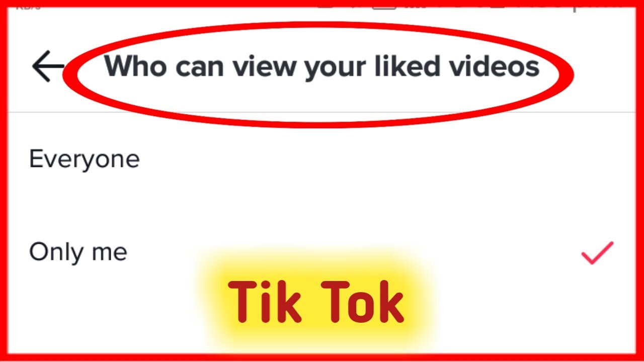 Tik Tok Privacy Setting !! Who Can View Your Liked Video !! Tik Tok ...