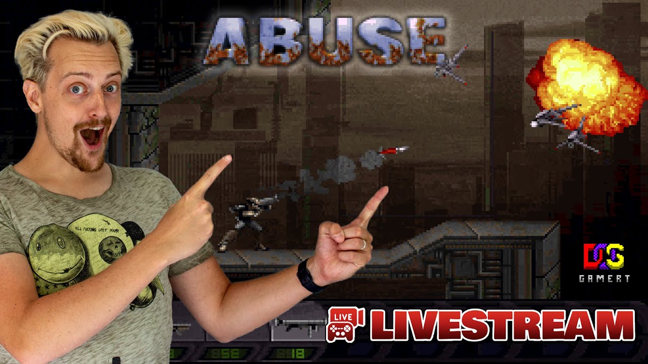 🔴 Live MS-DOS Games: "ABUSE" 🛸 Run & Gun through an Alien Invasion! 🪐 ...