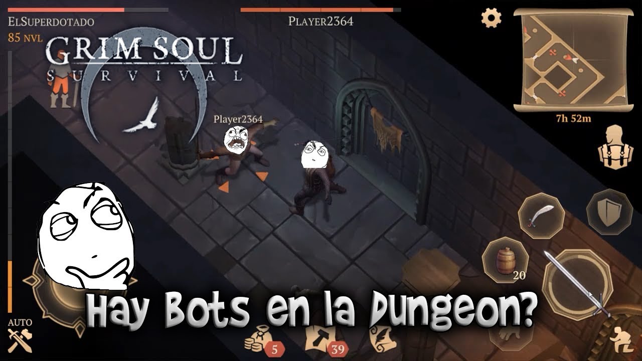 Grim Soul: Dark Fantasy Survival Hay Bots en la Dungeon? - YouTube