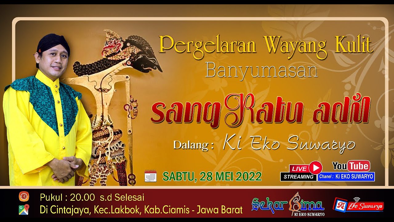 LIVE WAYANG KULIT DALANG KI EKO SUWARYO LAKON SANG RATU ADIL - YouTube