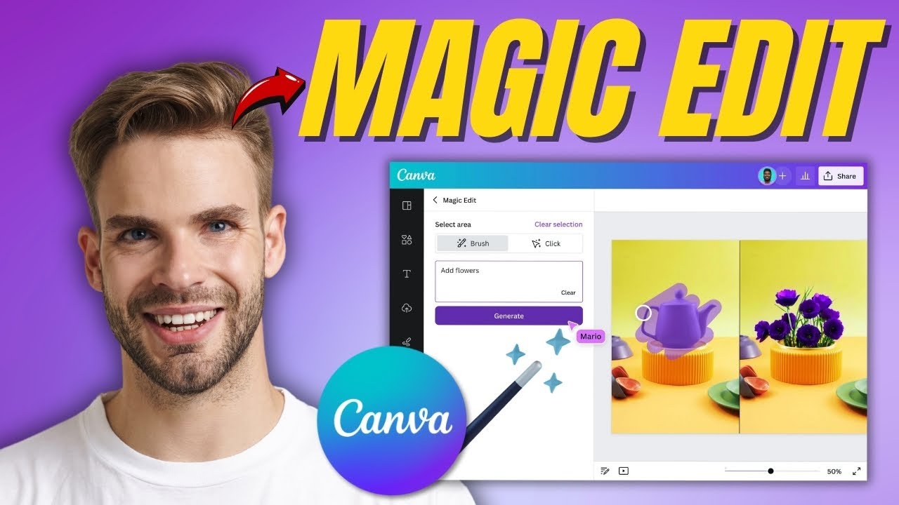 How to use Magic Edit in Canva - 2024 - YouTube