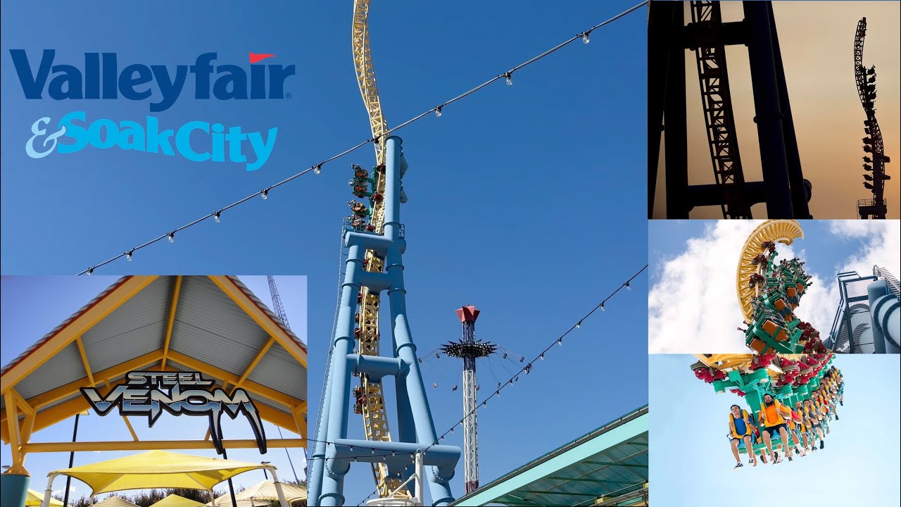Steel Venom Valleyfair Amusement Park Shakopee Minnesota 4K - YouTube
