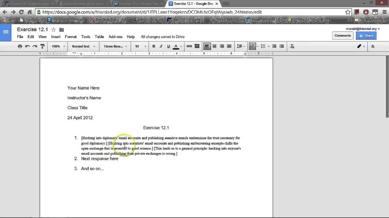 Drawing Argument Maps in Google Docs - YouTube