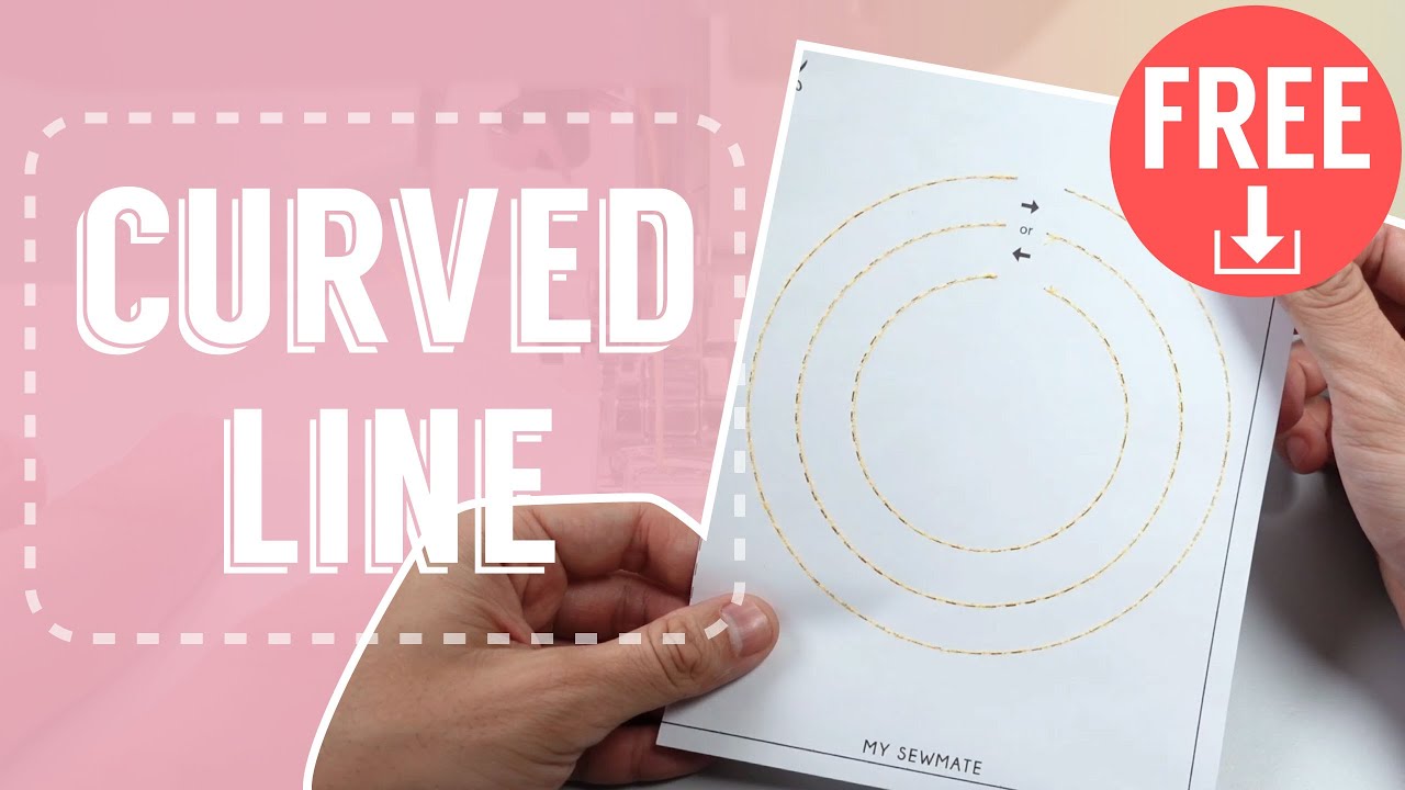 Learn how to sew a curved line with a FREE printable exercise | Sewing ...