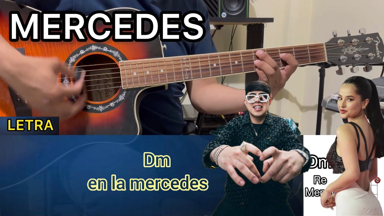MERCEDES | Becky G x Oscar Maydon | Cover + Acordes | GUITARRA | Tabs ...