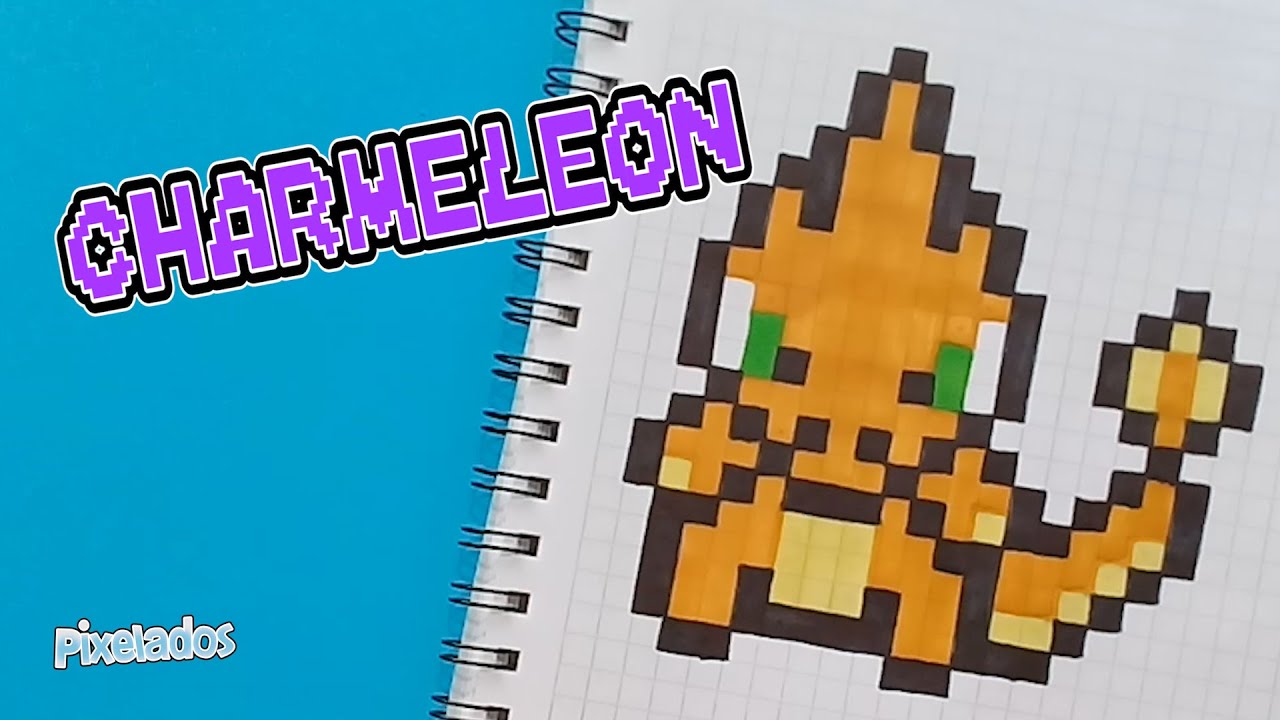 COMO DIBUJAR CHARMELEON PIXEL ART - PIXELADOS - YouTube