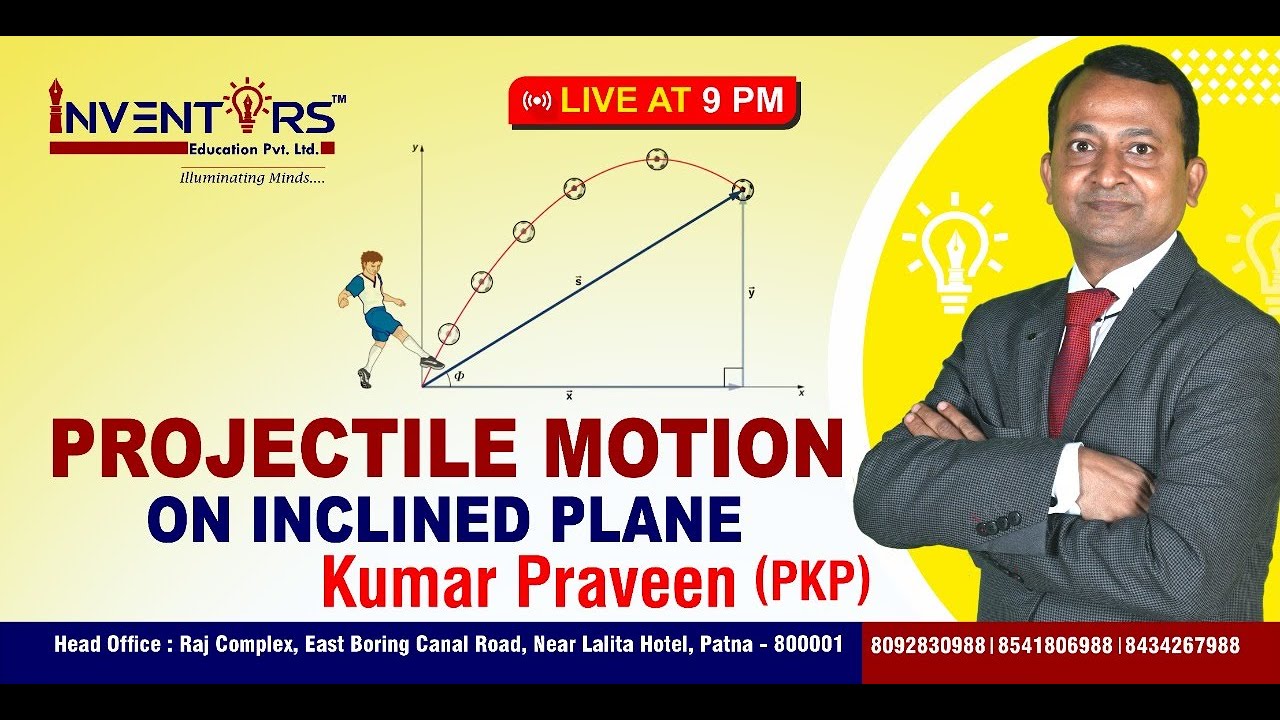 Projectile Motion On Inclined Plane | Projectile | Physics Lecture ...