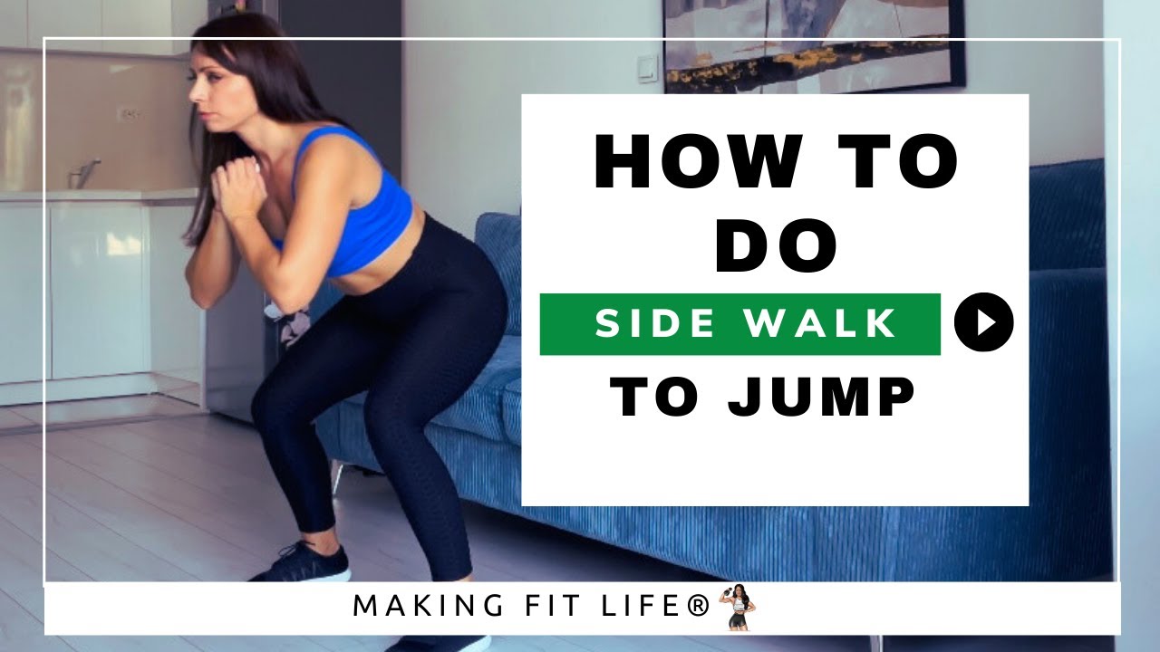 Body Weight Side Walks to Jump #bodyweightexercises #fullbodyexercise # ...