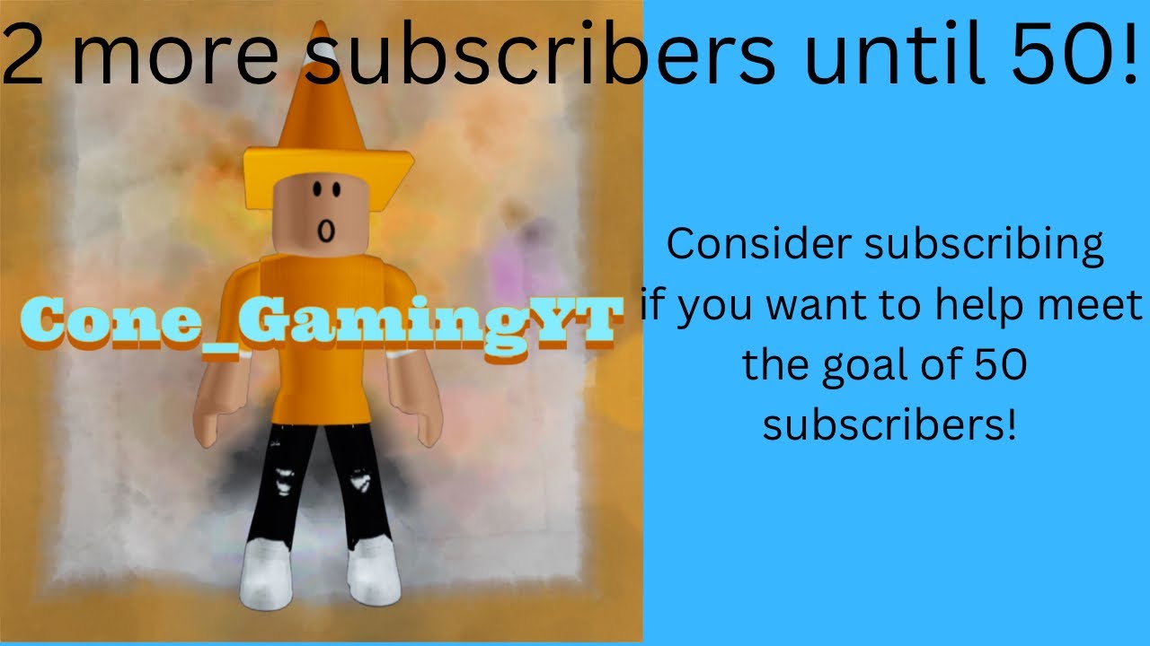 2 more subscribers until 50! - YouTube