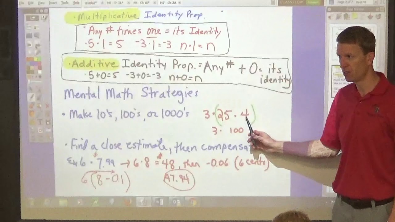 M7 Lesson 2 1 Properties of Math - YouTube