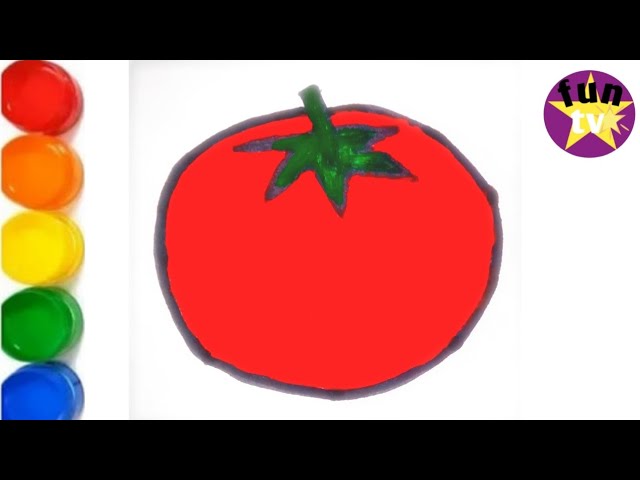 Tomato Drawing For Kids