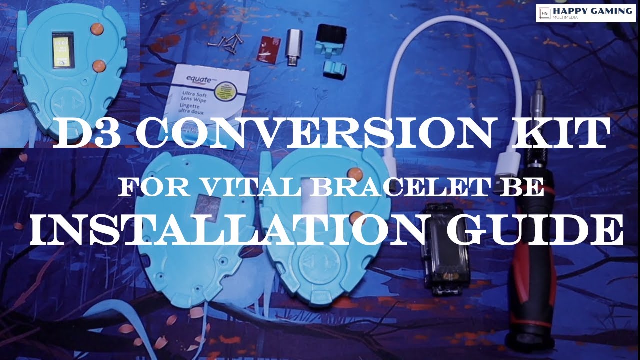 D3 Vital Bracelet BE Conversion Kit Installation Guide *Older Version Model* - YouTube