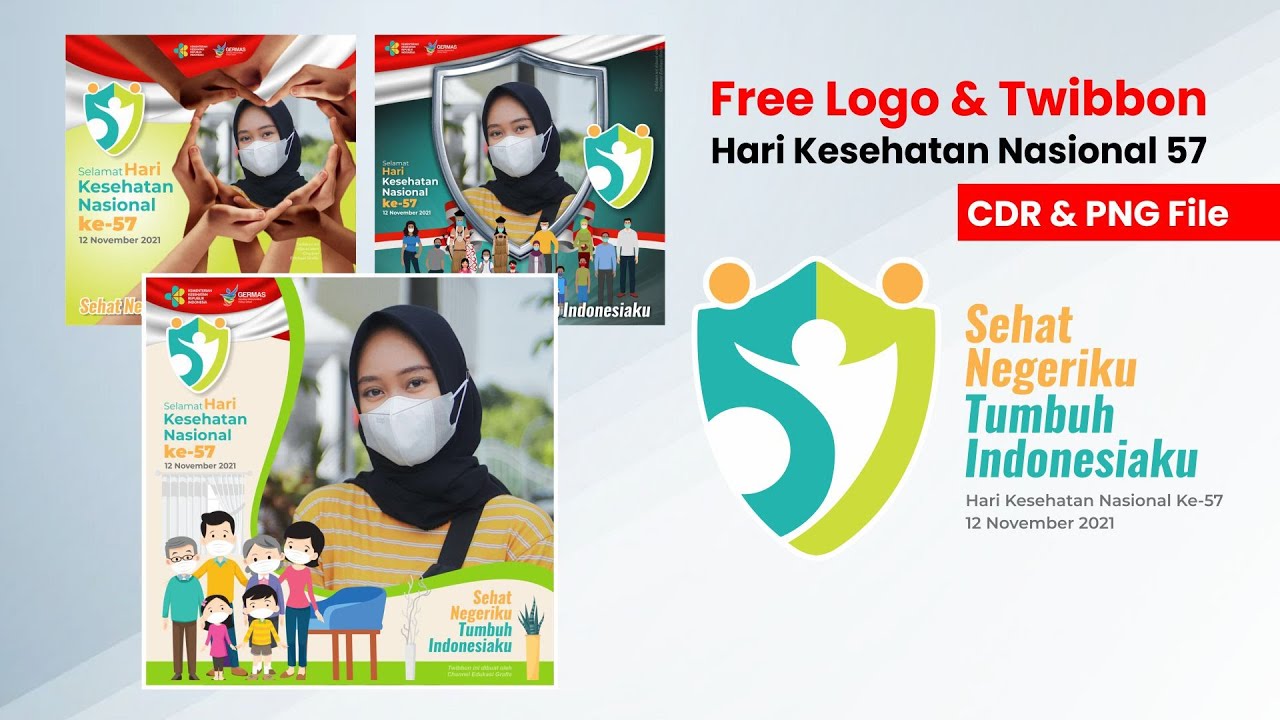 Logo dan Twibbon Hari Kesehatan Nasional 57 - Free PNG & CDR File # ...