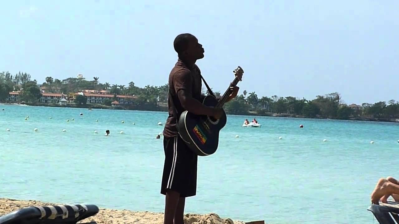 Beach singer on Bloody Bay, Negril - YouTube
