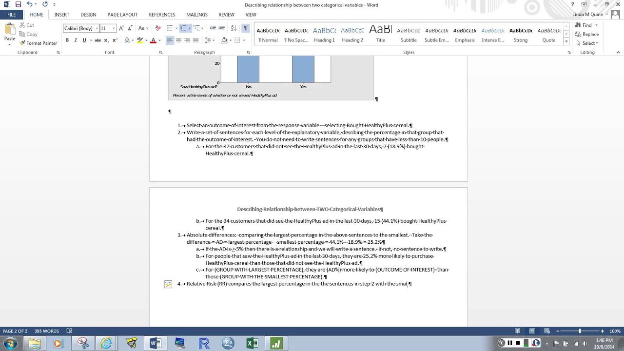 Describing relationships between two categorical variables - YouTube