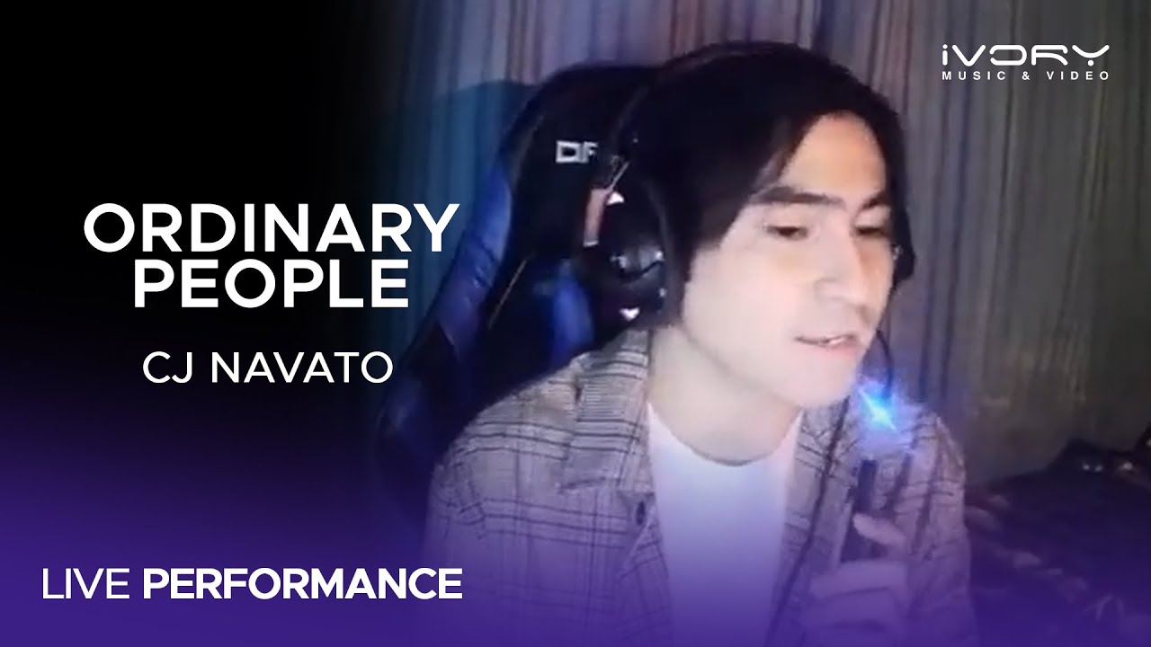 CJ Navato - Ordinary People (Live Performance) - YouTube
