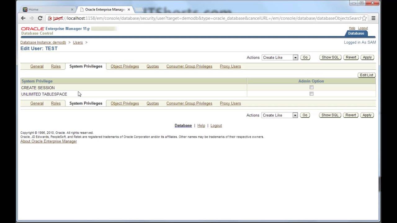 Oracle System Privileges - Database Tutorial 48 - Oracle DBA Tutorial - YouTube