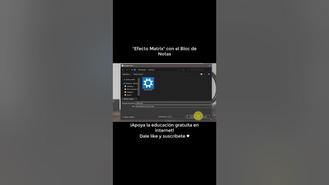 Truco con el Bloc de Notas que a lo mejor no sabías. (Efecto Matrix)😁 ...