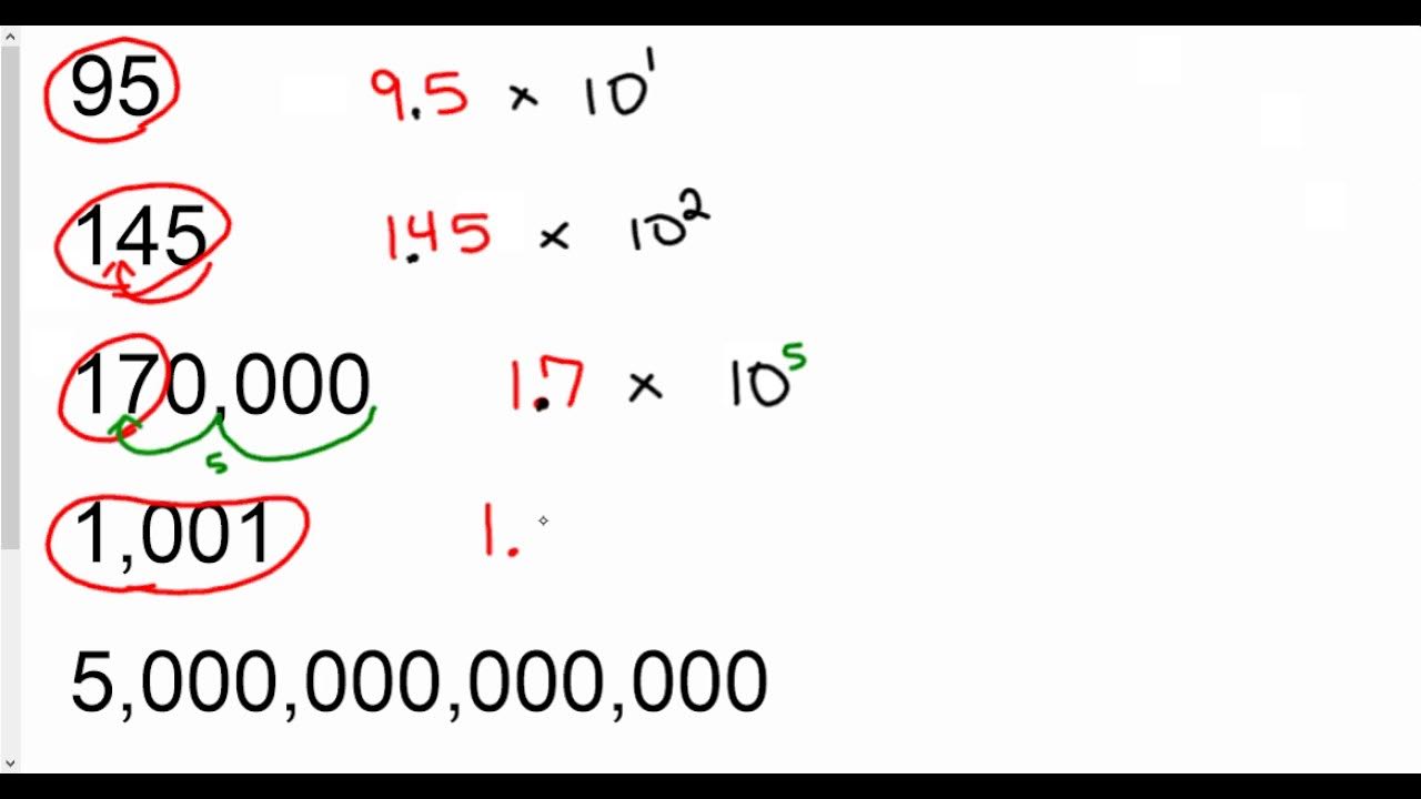 Lesson 9 - How to write large numbers in scientific notation - YouTube