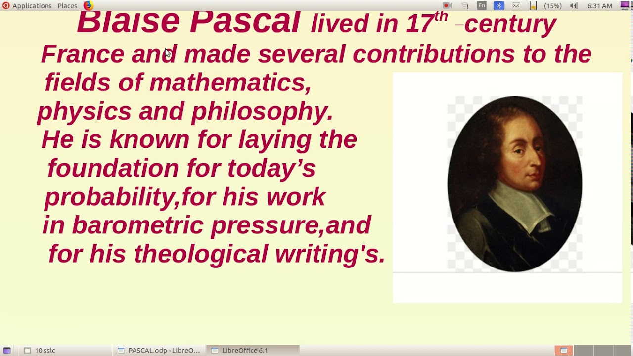 PASCAL'S DAY - YouTube