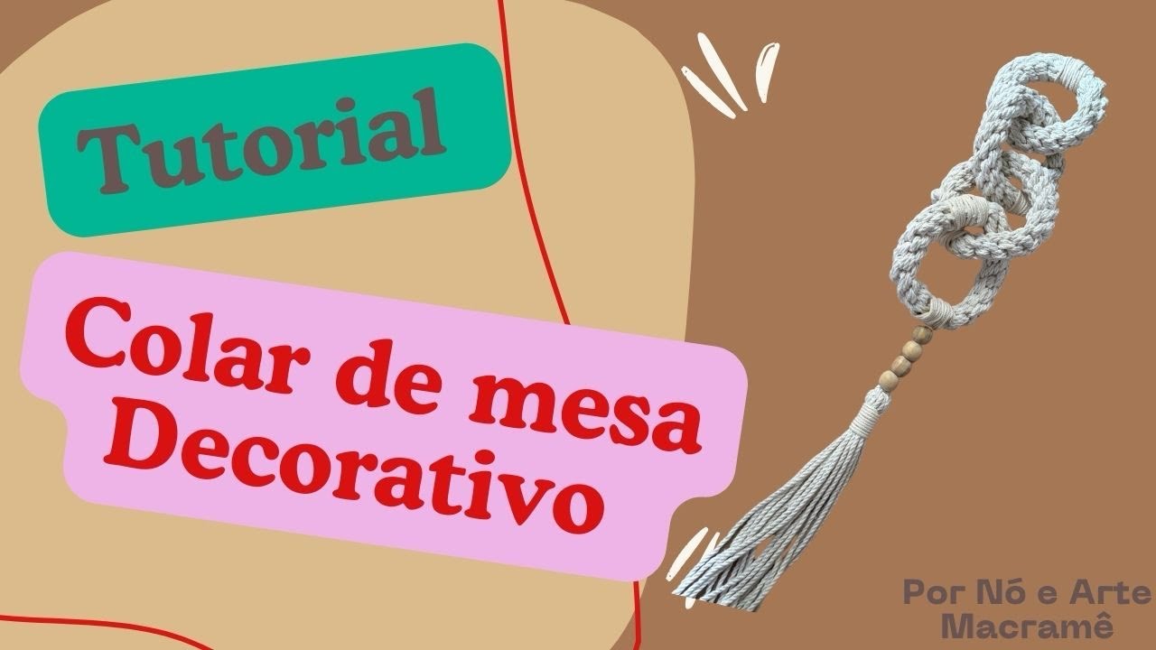 Tutorial colar de mesa em macramê #macramefacil #macrame # ...