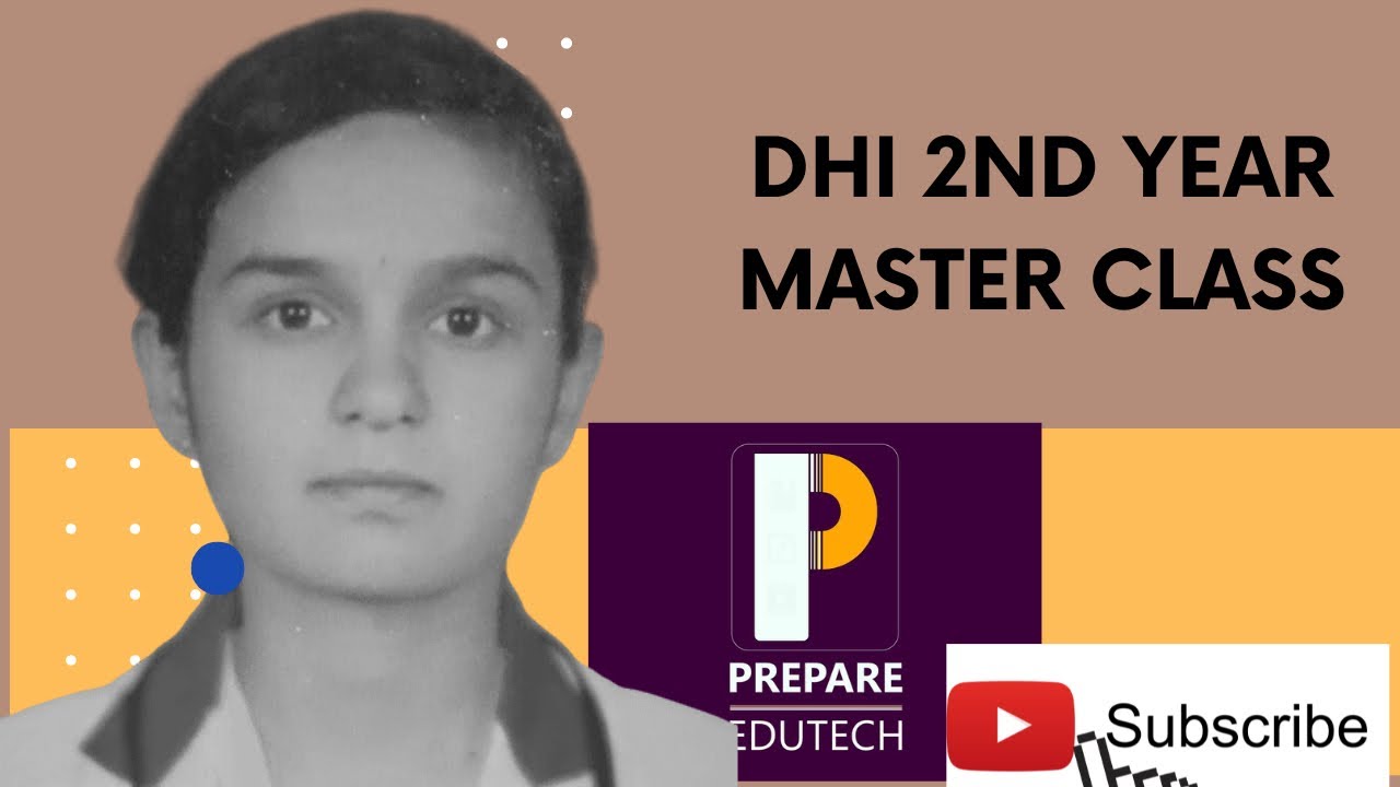 DHI 2nd year Masterclass Paper 2| PrepEd App for Paramedical and ...