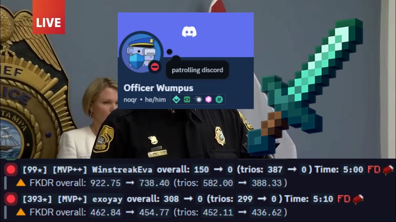 1,000 FKDR Bedwars HACKER Swatted By the Discord Police (DPD) - YouTube
