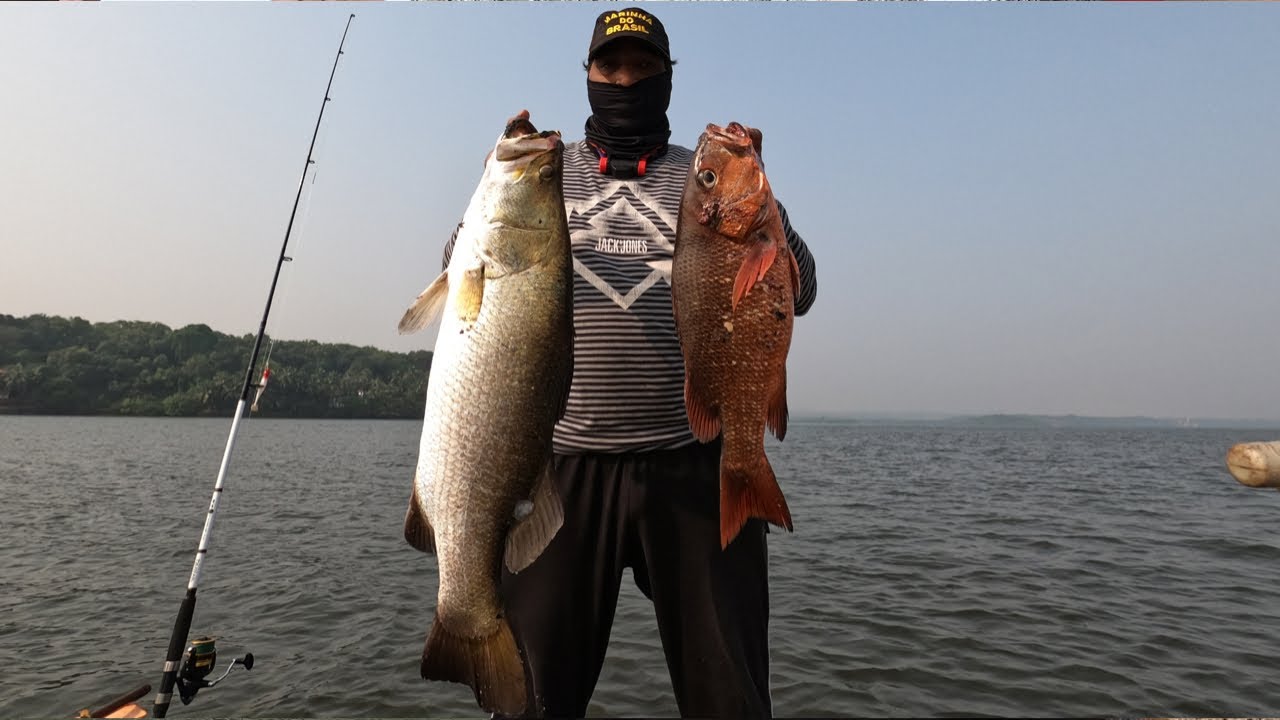 Fishing for barra and snapper in India || pahla barramundi pakda ...