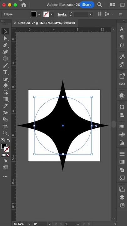 How to Draw a 4-Point Star on Adobe Illustrator - YouTube
