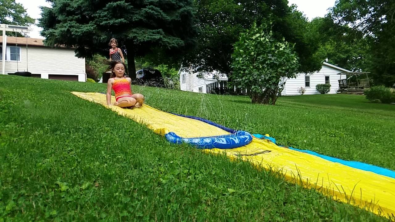 Water Slide in Slow Motion - YouTube