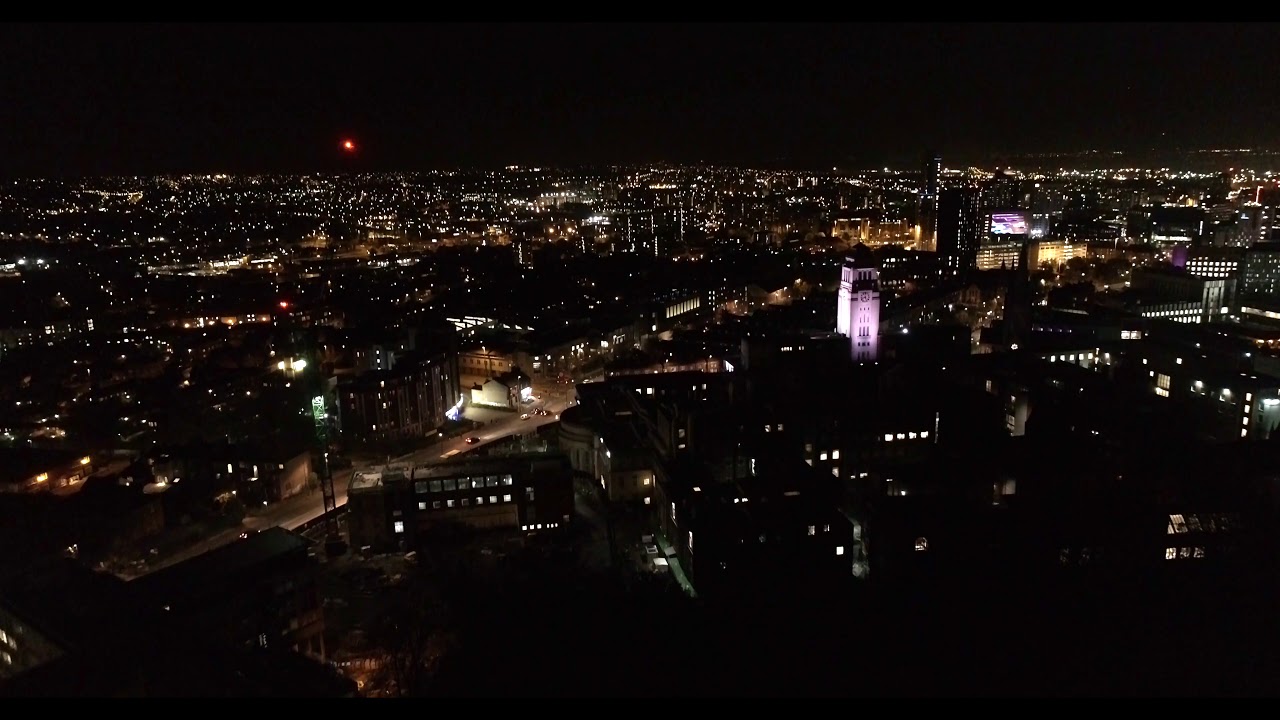 Beautiful Night/Aerial drone shots of Leeds City Centre - YouTube
