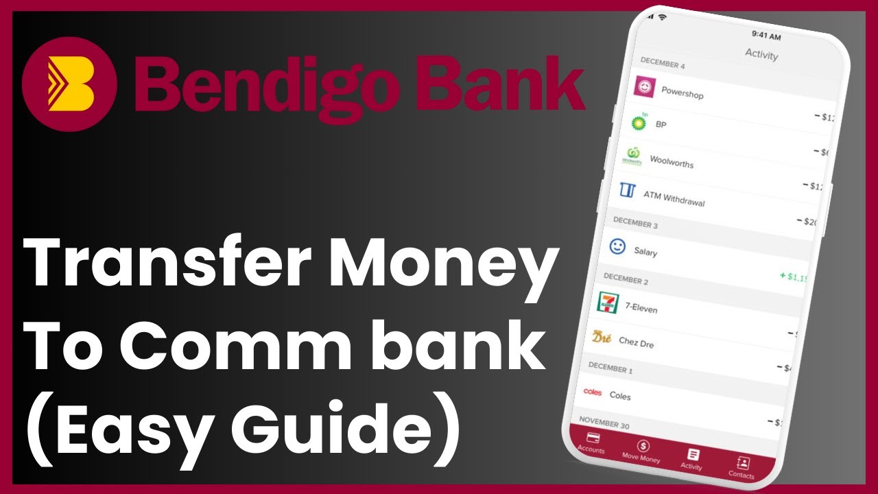 How to transfer money from Bendigo bank to Commonwealth Bank - YouTube