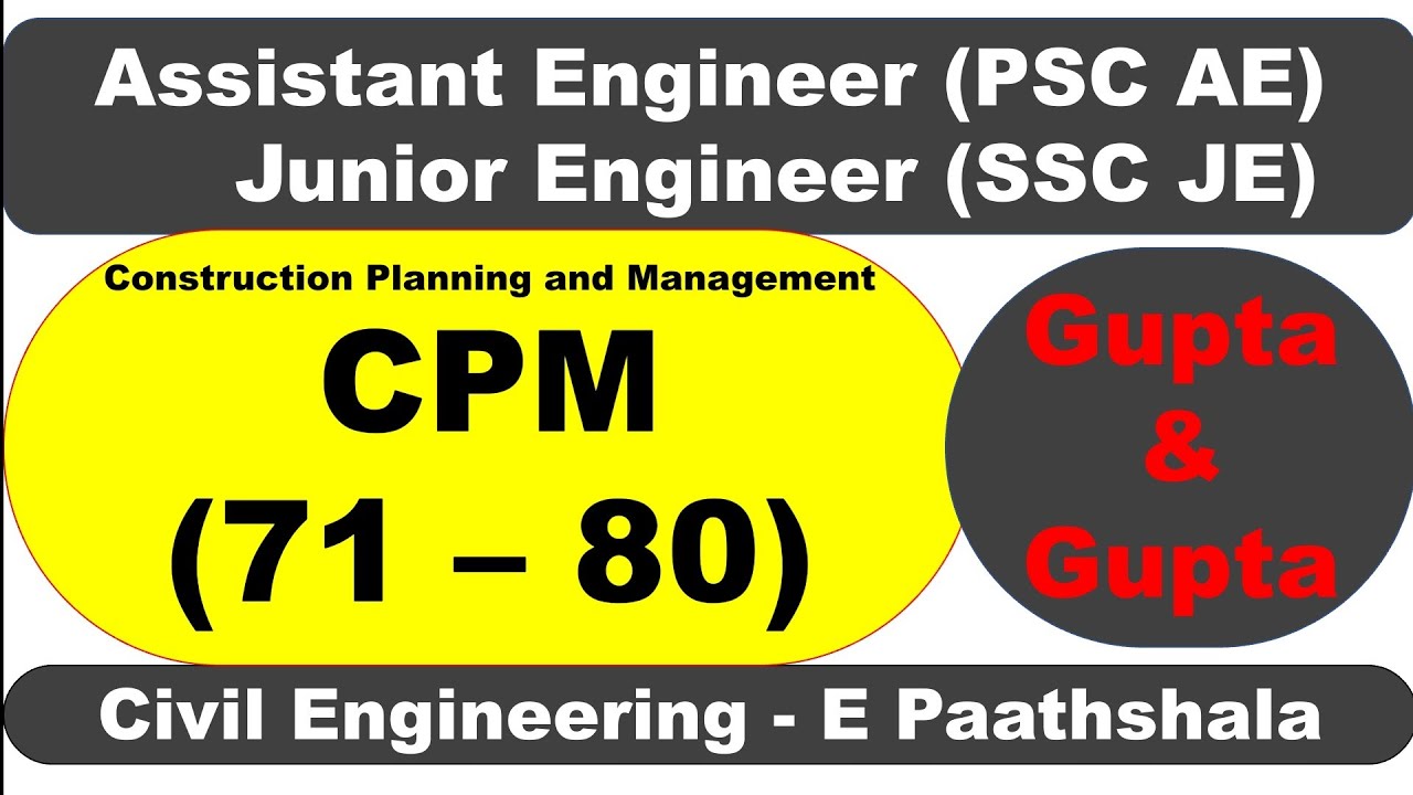 CPM (71–80) | Construction Planning and Management | Gupta and Gupta ...