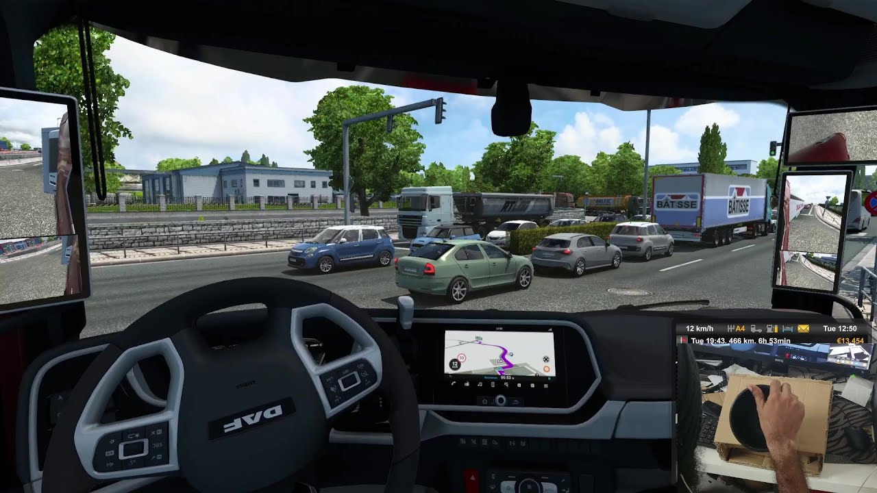 ETS 2 DAF Truck Driving with my Diy Steering Wheel Logitech G29 - YouTube