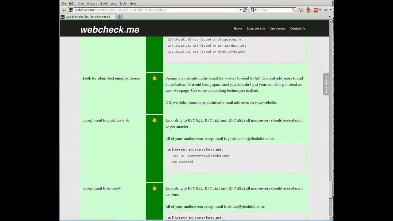 webcheck.me website test and check - YouTube