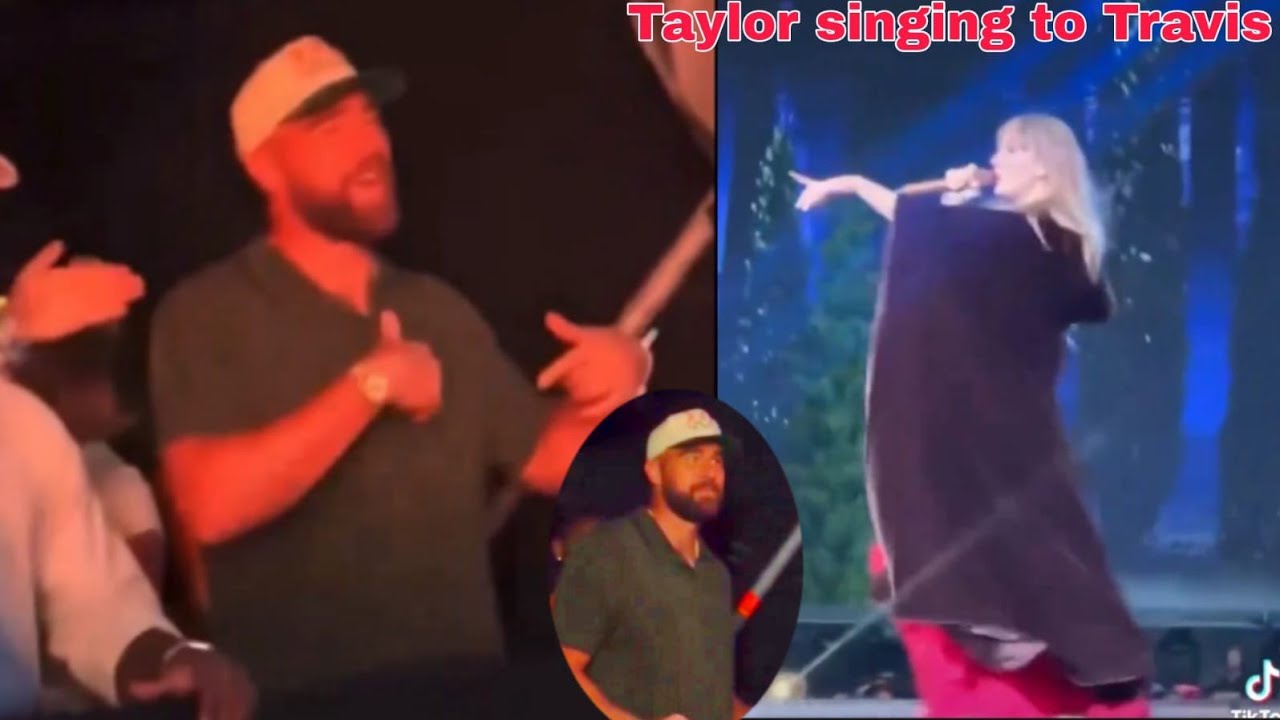 Taylor singing to Travis during "Willow" at eras tour London - YouTube