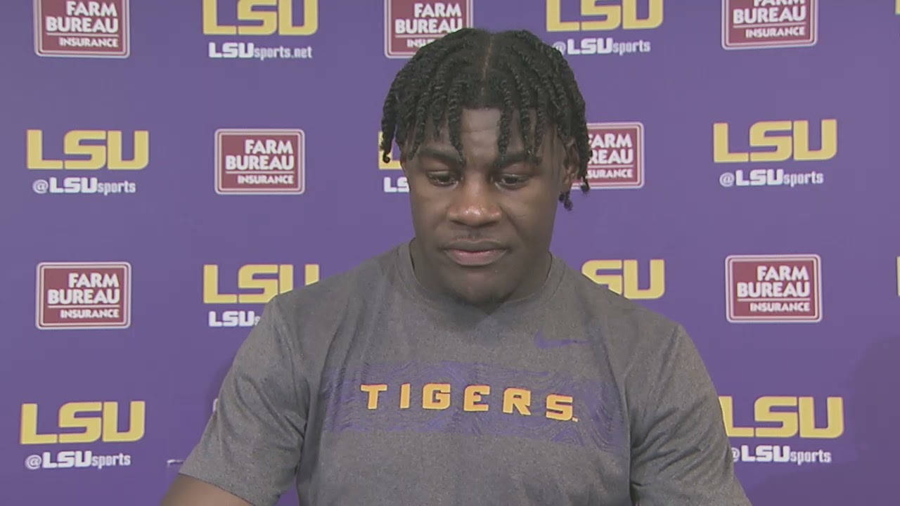 LSU LB Damone Clark talks about loss to Auburn - YouTube