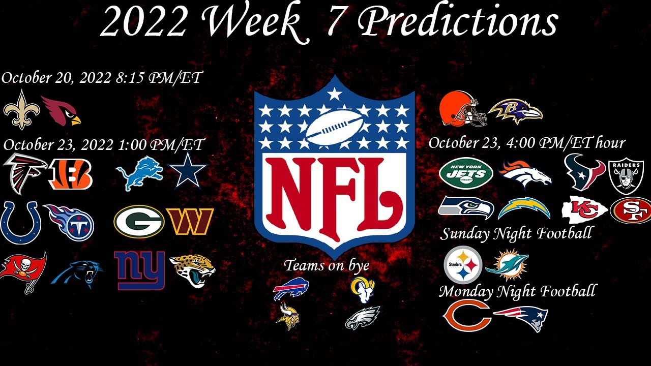 NFL 2022 Week 7 picks - YouTube
