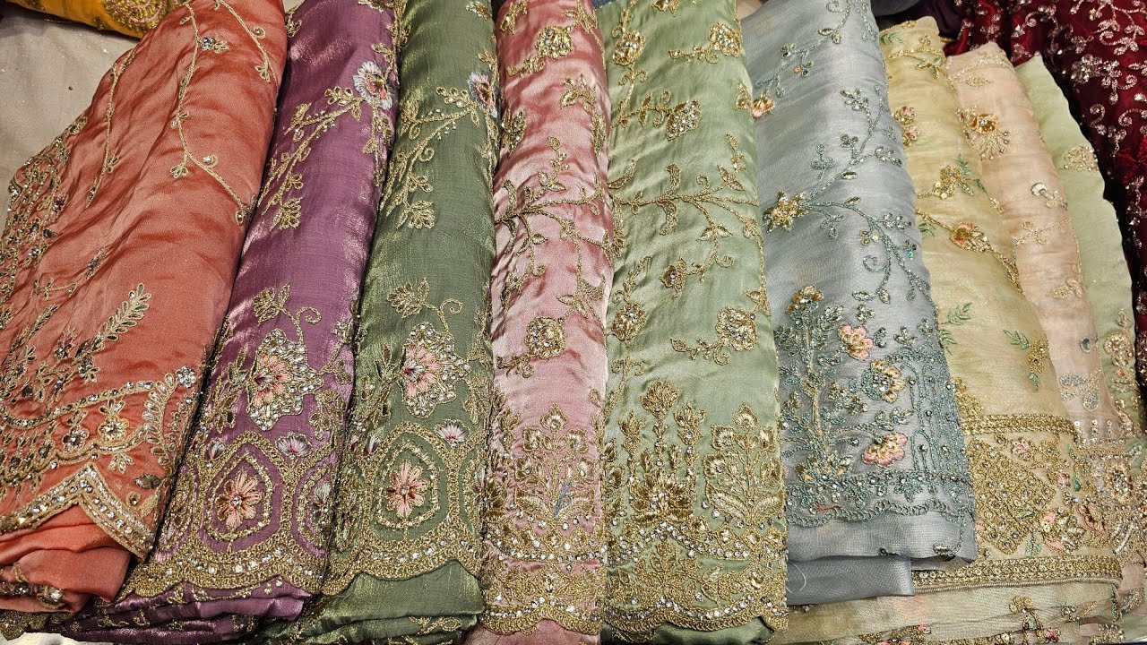 most uncommon pure moslin party saree collection - YouTube