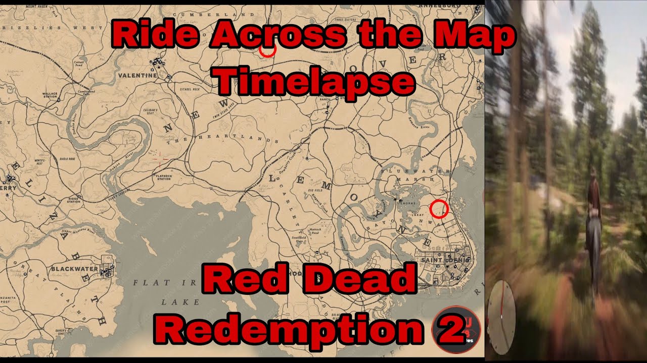 Ride Across the Map Time Lapse| Red Dead Redemption 2 - YouTube