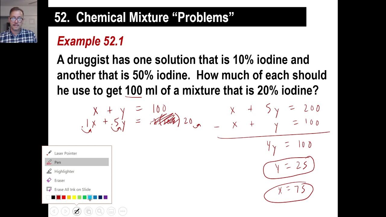 Saxon Math - Algebra 2: 3rd Edition (Lesson 52 - Chemical Mixture ...