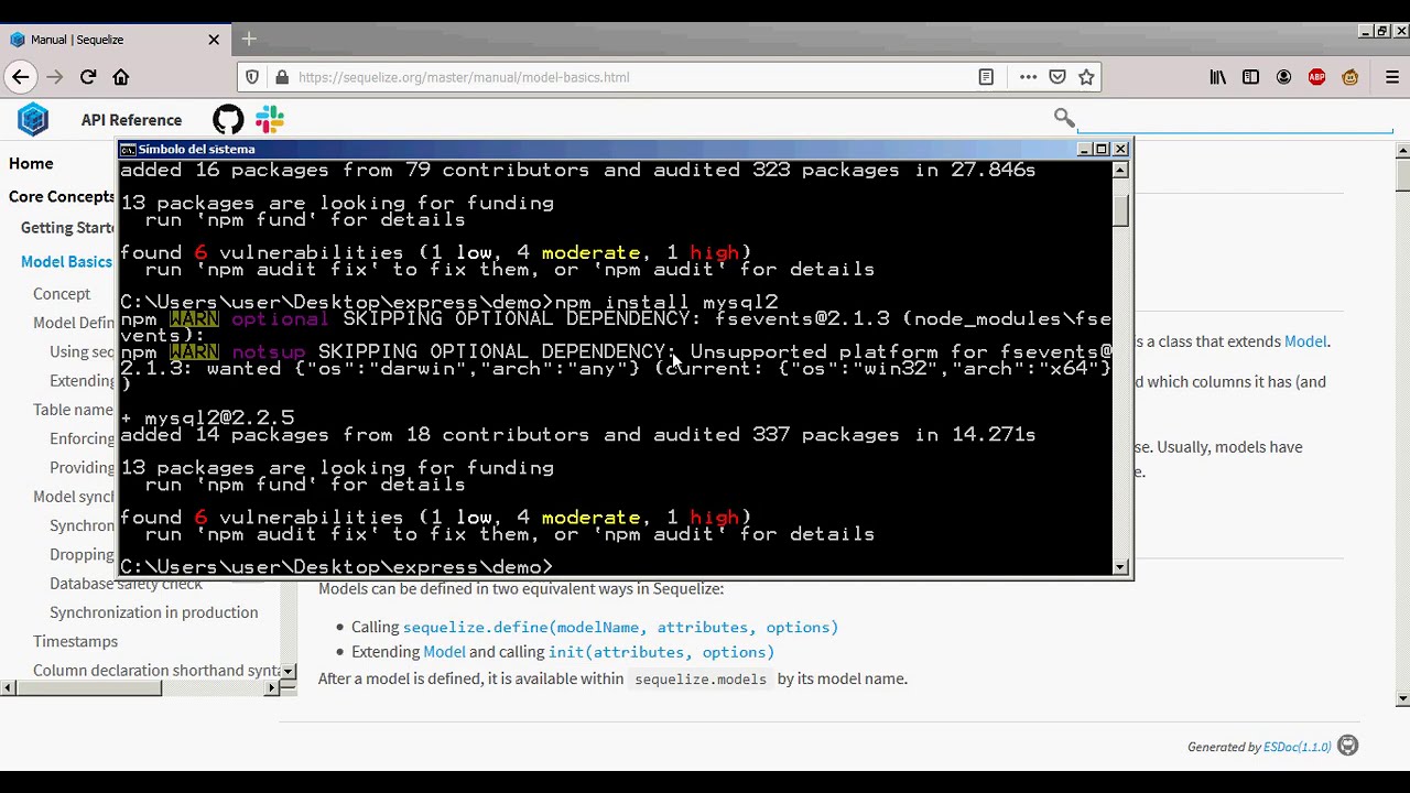 Expressjs Acceso A Bases De Datos A Través De Orm Sequelize Y Mysql Youtube