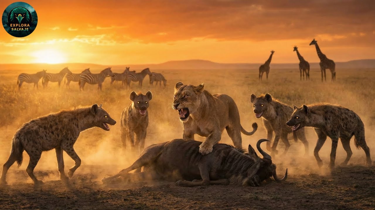LEONES VS HIENAS | La Batalla Más Brutal de la Sabana Africana ...