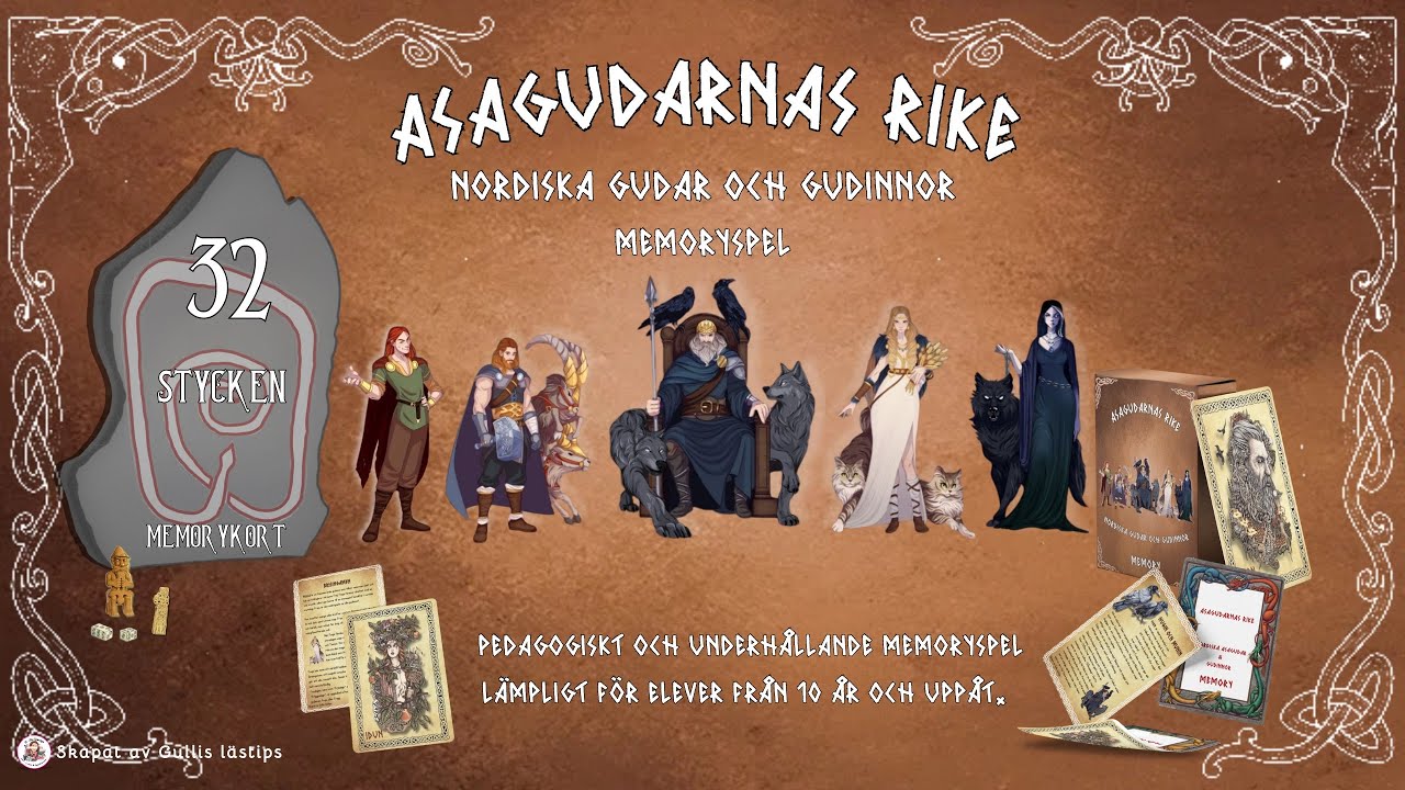 Memoryspel: Asagudarnas rike - Nordiska gudar och gudinnor inom asatron ...