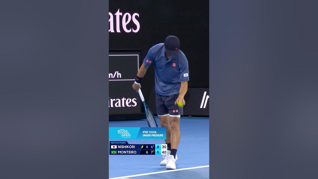 Nishikori saves MATCH POINT in style! 🥵 - YouTube