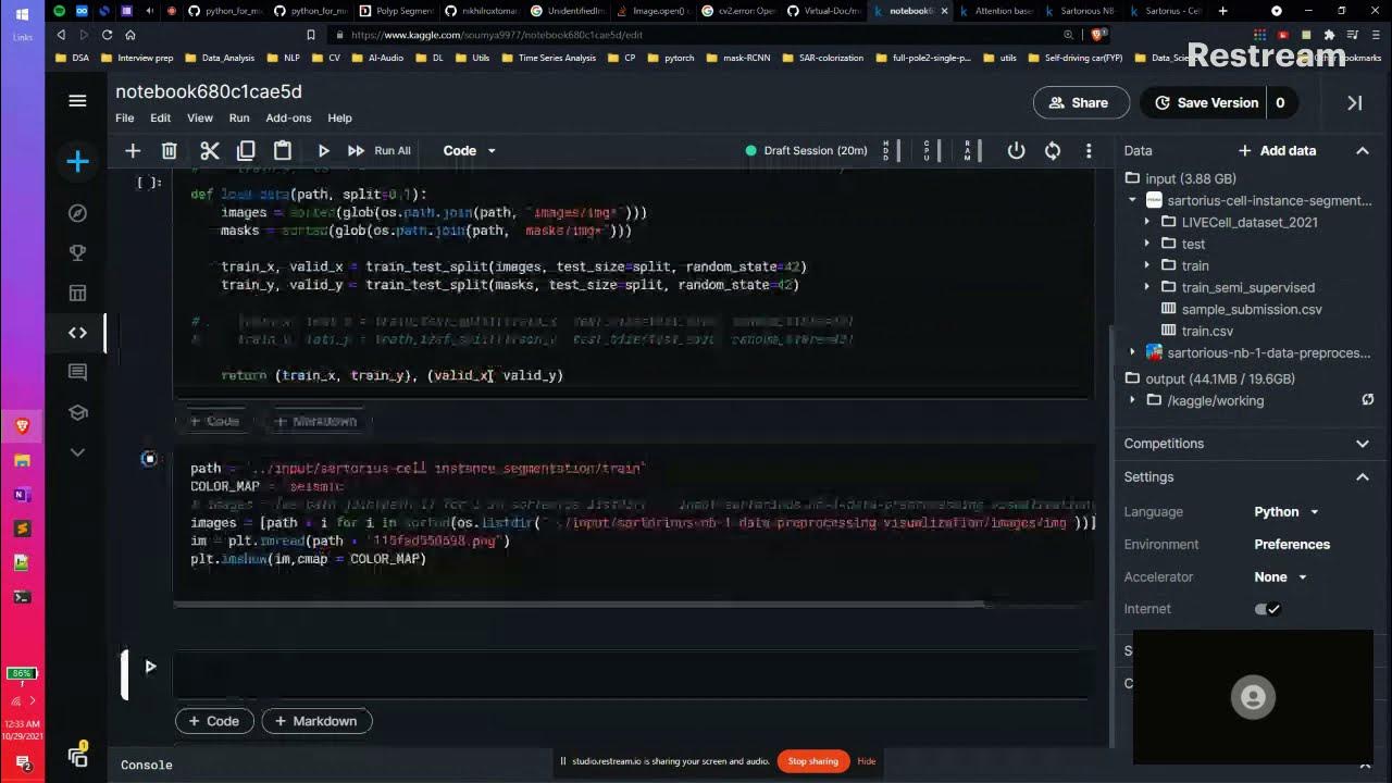 Working on Sartorius - Cell Instance Segmentation Kaggle competition #3 #Informal_stream - YouTube